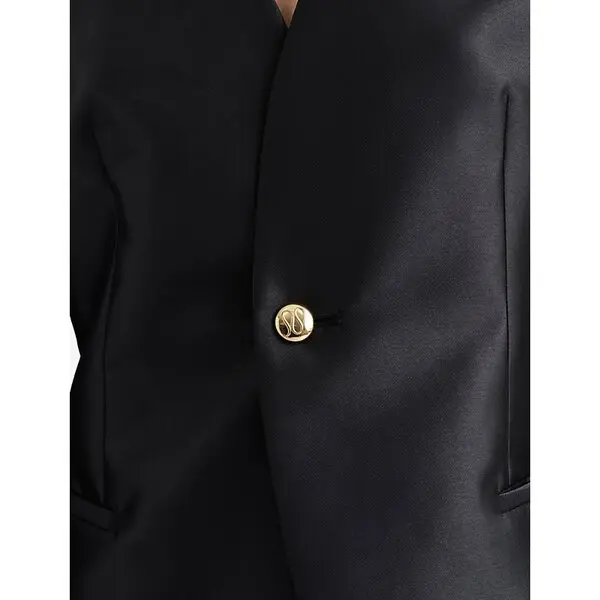 MALINA Nori Slim-fit Satin Blazer