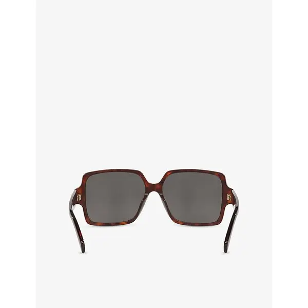 Celine Acetate Square Frame Sunglasses - Brown