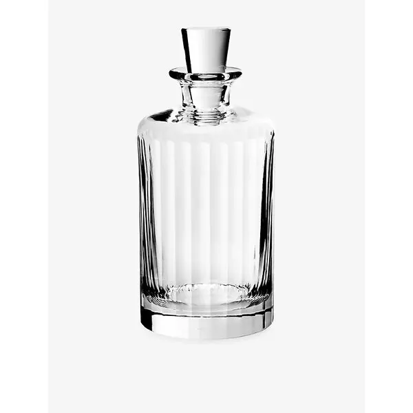 RICHARD BRENDON Fluted Large Crystal Glass Decanter - Clear