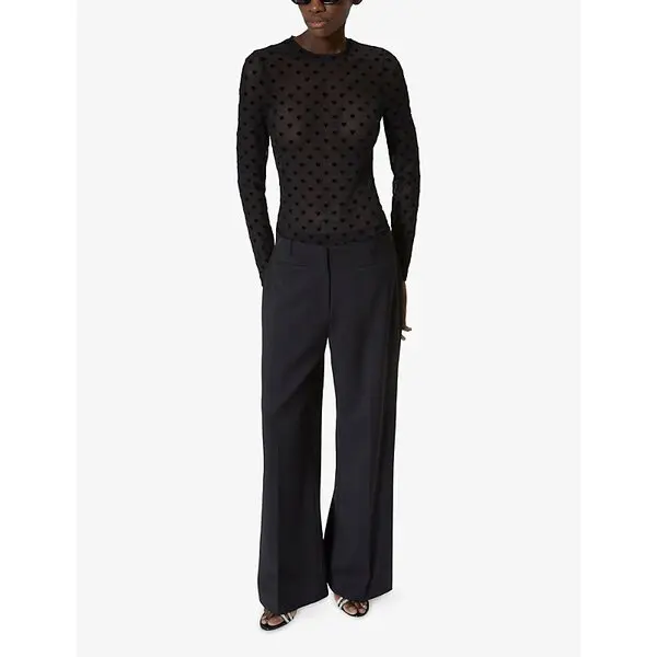The Kooples Wide-leg Wool Trousers