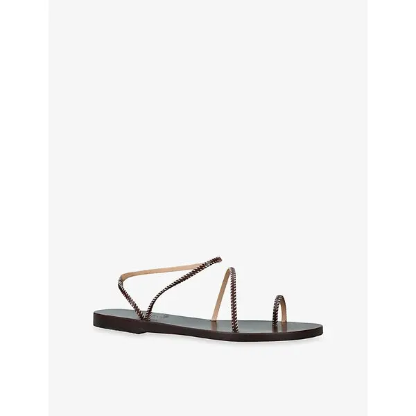 ANCIENT GREEK SANDALS Eleftheria Stitch Leather Sandals