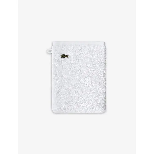 Lacoste Cotton Wash Mitt - Blanc