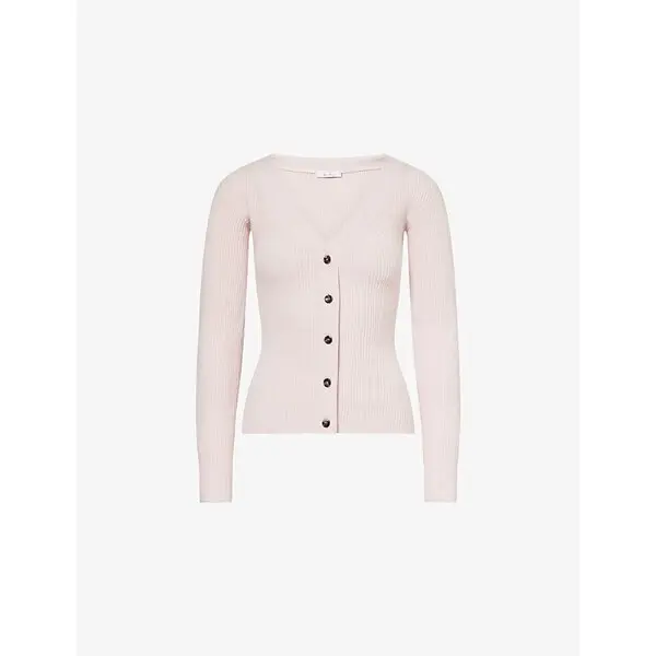 Max Mara V-neck Wool And Cashmere Cardigan - Pink