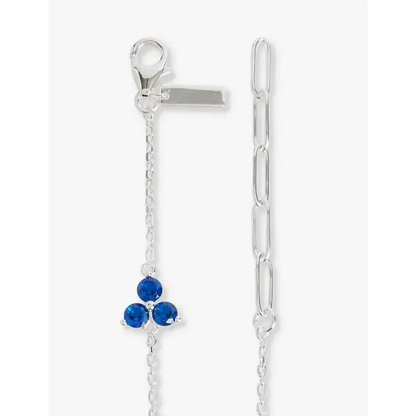 COMMONLINES Sterling Sapphire Link Bracelet