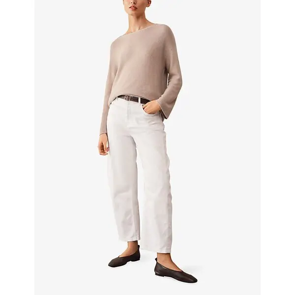 THE WHITE COMPANY Textured Stitch Wool-blend Jumper