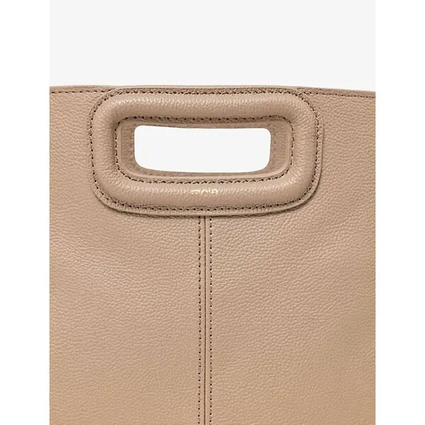 Maje Grained-leather Cross-body Bag - Mole