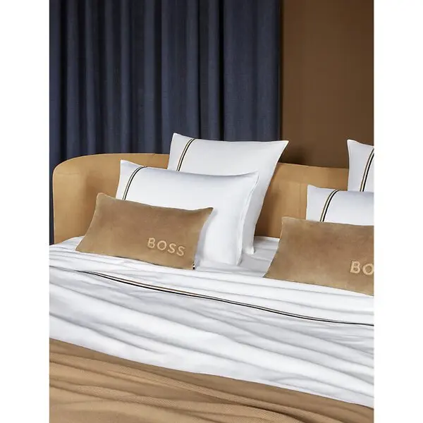 BOSS Blinea Stripe-print Cotton Pillowcase 50cm X 75cm