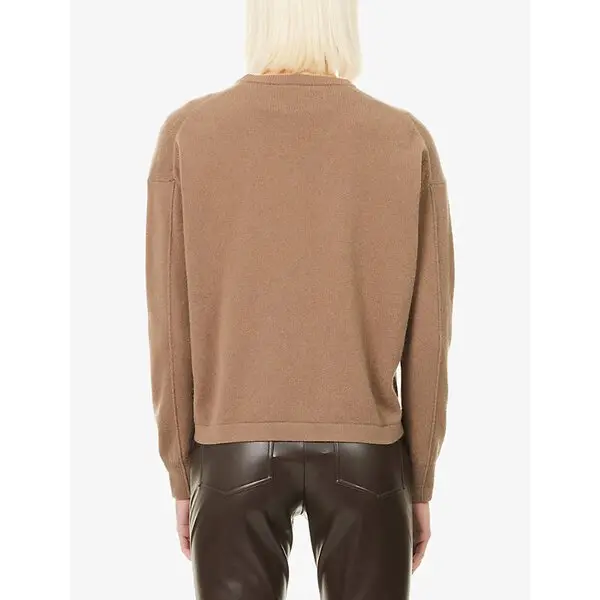 Max Mara Boxy-fit Wool And Cashmere-blend Jumper - Mud