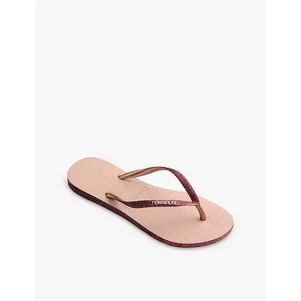 Havaianas Slim Sparkle Ii Rubber Flip Flops - Pink