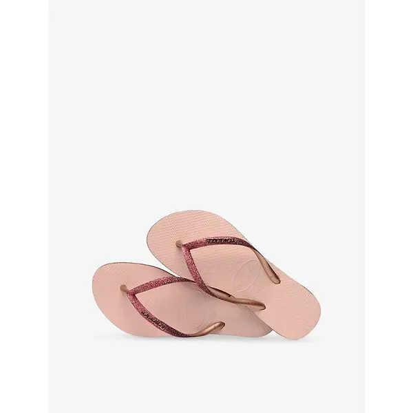 Havaianas Slim Sparkle Ii Rubber Flip Flops - Pink