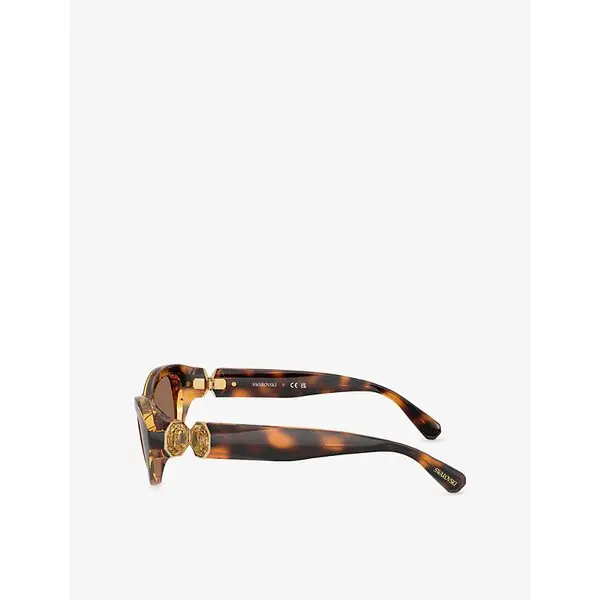 SWAROVSKI Cat-eye Acetate Sunglasses - Brown