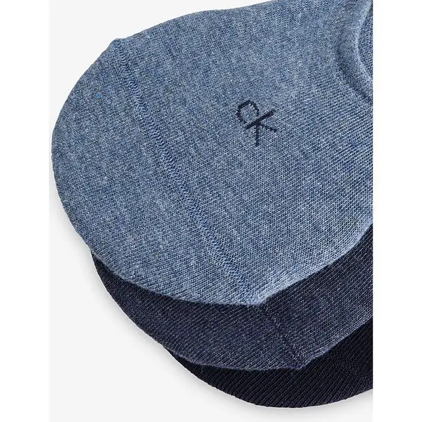 Calvin Klein No-show Stretch-cotton Socks - Denim