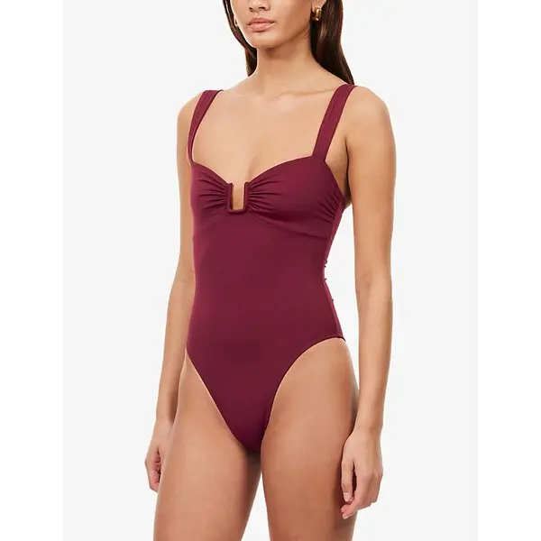AWAY THAT DAY Cannes Balconette High-leg Swimsuit - Cassis