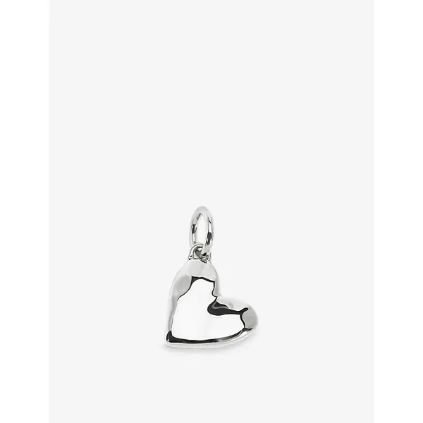 Monica Vinader Sterling Heart Pendant Charm - Silver