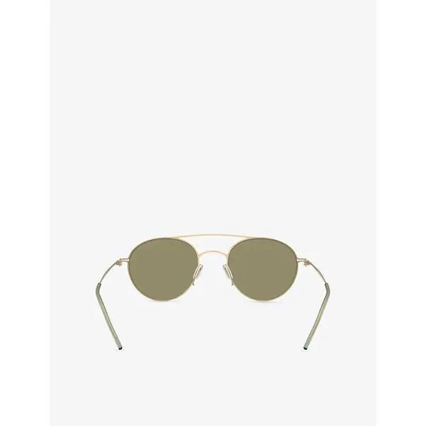 Giorgio Armani Round Frame Metal Sunglasses