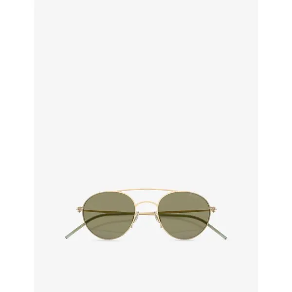 Giorgio Armani Round Frame Metal Sunglasses