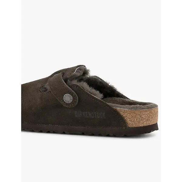 BIRKENSTOCK Boston Shearling-lined Suede Clogs - Mocca