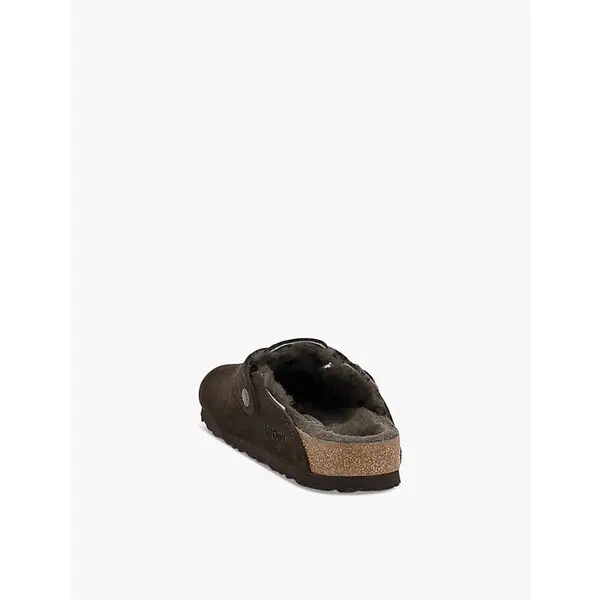 BIRKENSTOCK Boston Shearling-lined Suede Clogs - Mocca