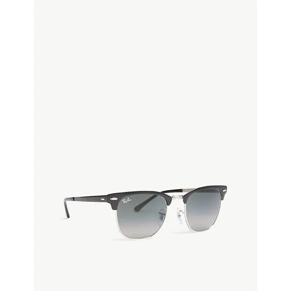 Ray-ban Rb3716 Clubmaster Square Frame Sunglasses - Black