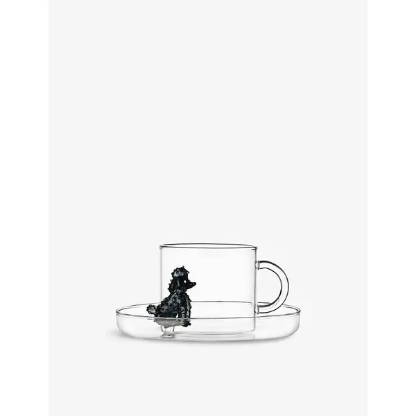 ICHENDORF MILANO Dogs Poodle Borosilicate-glass Tea Cup And Saucer Set - Multicolor