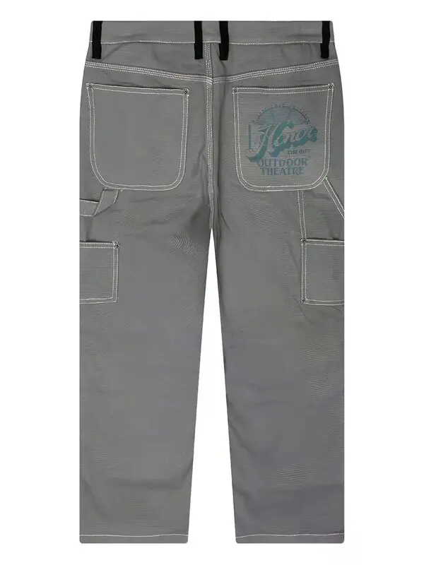 HONOR THE GIFT Logo-print Cropped Trousers