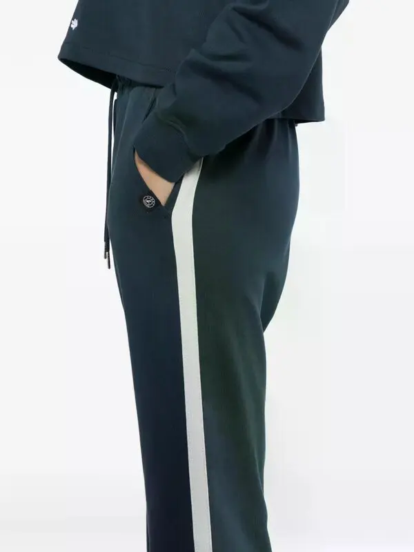 AGNES B. Drawstring Flare-leg Track Pants With Side Stripe Detail