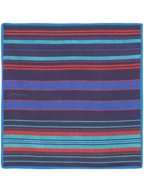 Etro Reversible Pocket Square - Blue