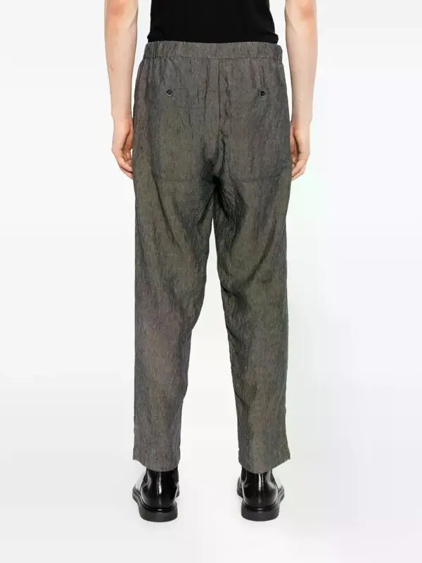 Barena Venezia Elasticated Waistband Linen Trousers - Grey