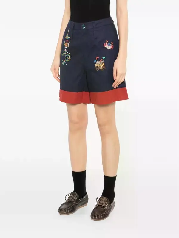 GARÇON BY GARÇON Embroidered Cotton Shorts