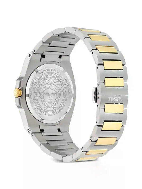 Versace Antares Greek Key Watch - Silver