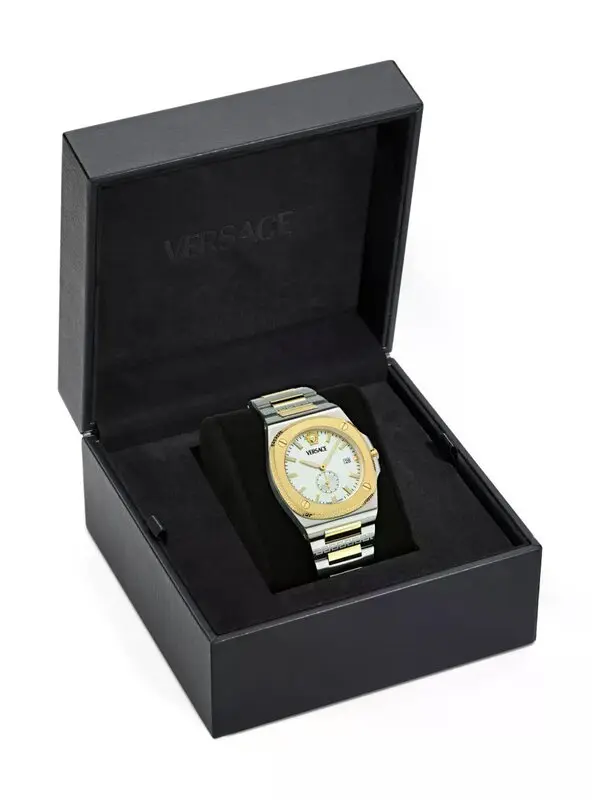 Versace Antares Greek Key Watch - Silver