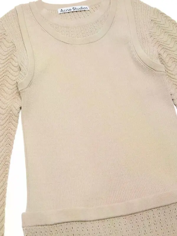 Acne Studios Ribbed Long Sleeve Midi Dress