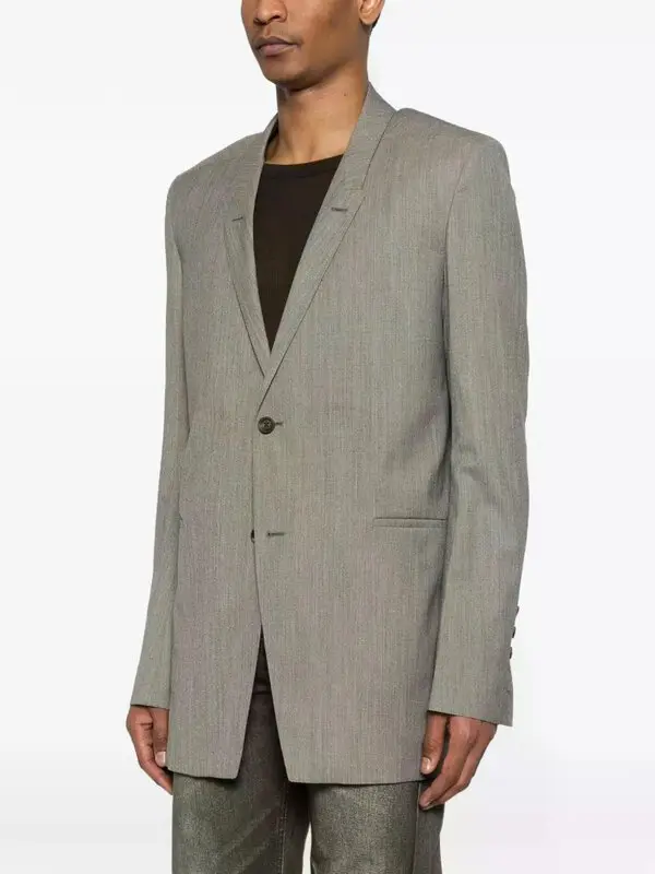 Rick Owens Single-breasted Blazer - Grey