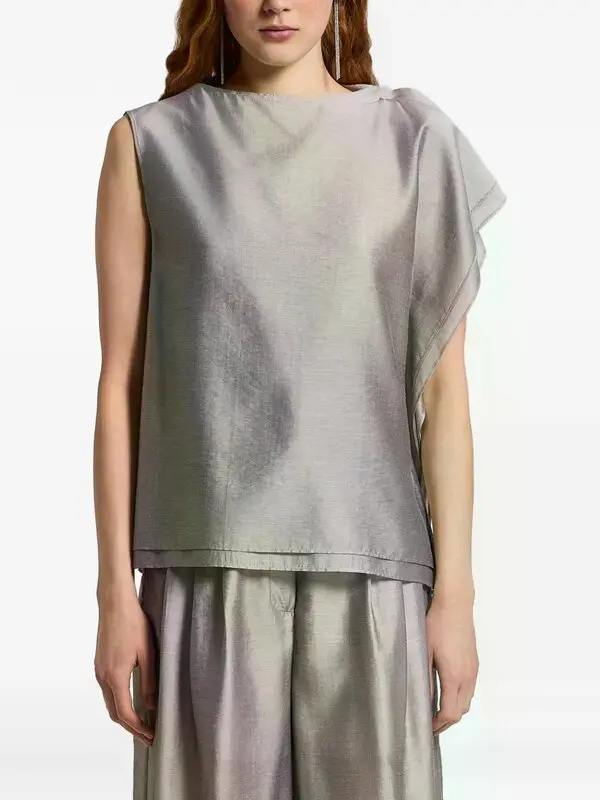 Peserico Sleeveless Top With Ruffled Detail