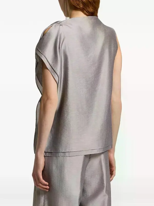 Peserico Sleeveless Top With Ruffled Detail
