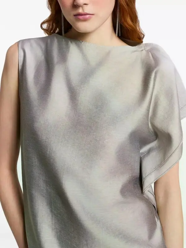 Peserico Sleeveless Top With Ruffled Detail