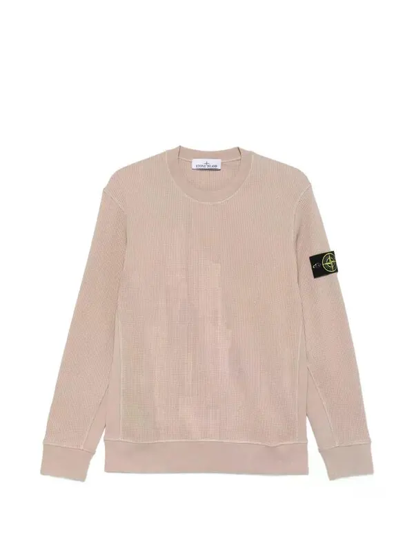 Stone Island Logo-patch Waffle Knit Sweater