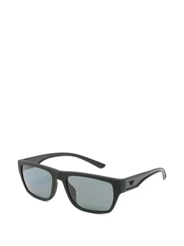 Emporio Armani Rectangle Frame Sunglasses With Logo Detail