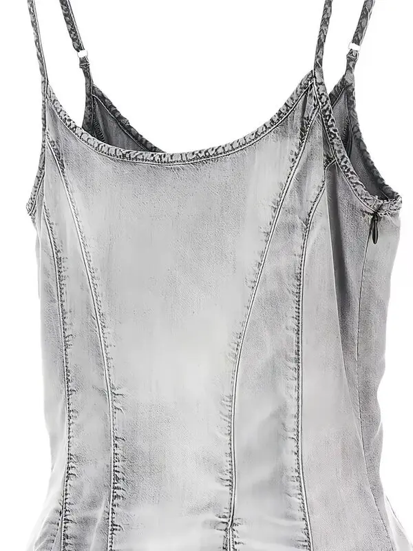 DIESEL® Pleated Mini Dress - Grey
