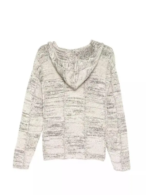 Auralee Patchwork Cotton And Linen-blend Hoodie