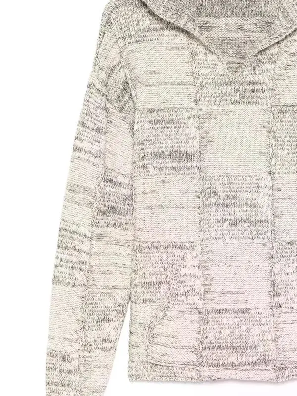 Auralee Patchwork Cotton And Linen-blend Hoodie
