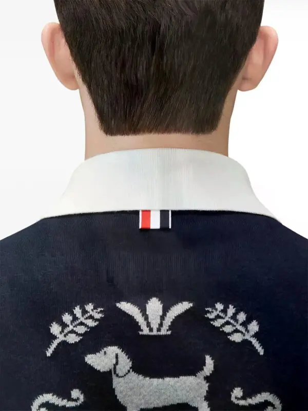 Thom Browne 4-bar Intarsia-knit Polo Shirt