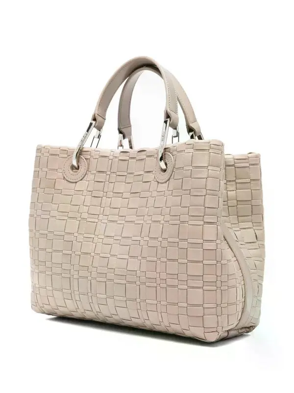 Emporio Armani Woven Top Handle Tote