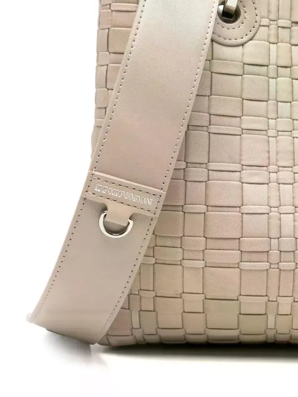 Emporio Armani Woven Top Handle Tote