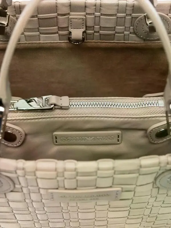 Emporio Armani Woven Top Handle Tote