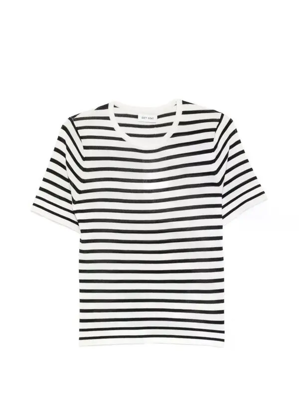 Soft Goat Striped T-shirt - Neutrals