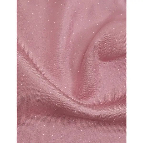 REISS Liam Polka-dot Logo-print Silk Pocket Square - Pink