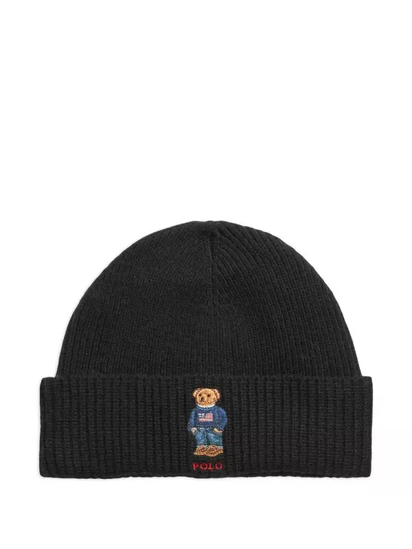 Polo Ralph Lauren Bear Beanie Hat - Black