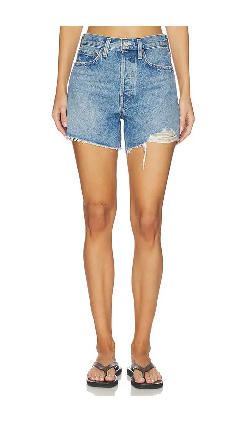 AGOLDE Parker Long Denim Shorts