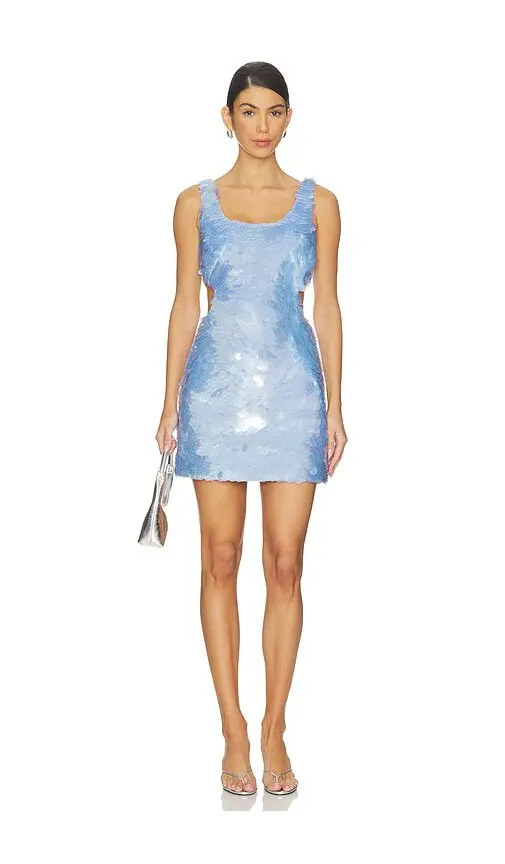 Simkhai Emilie Sequin Mini Dress - Baby Blue